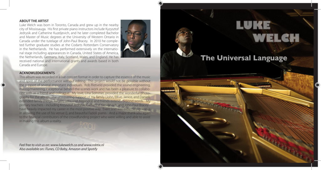 The Universal Language (CD) (CD Edition) - Luke Welch - Pianist & Pedagogue